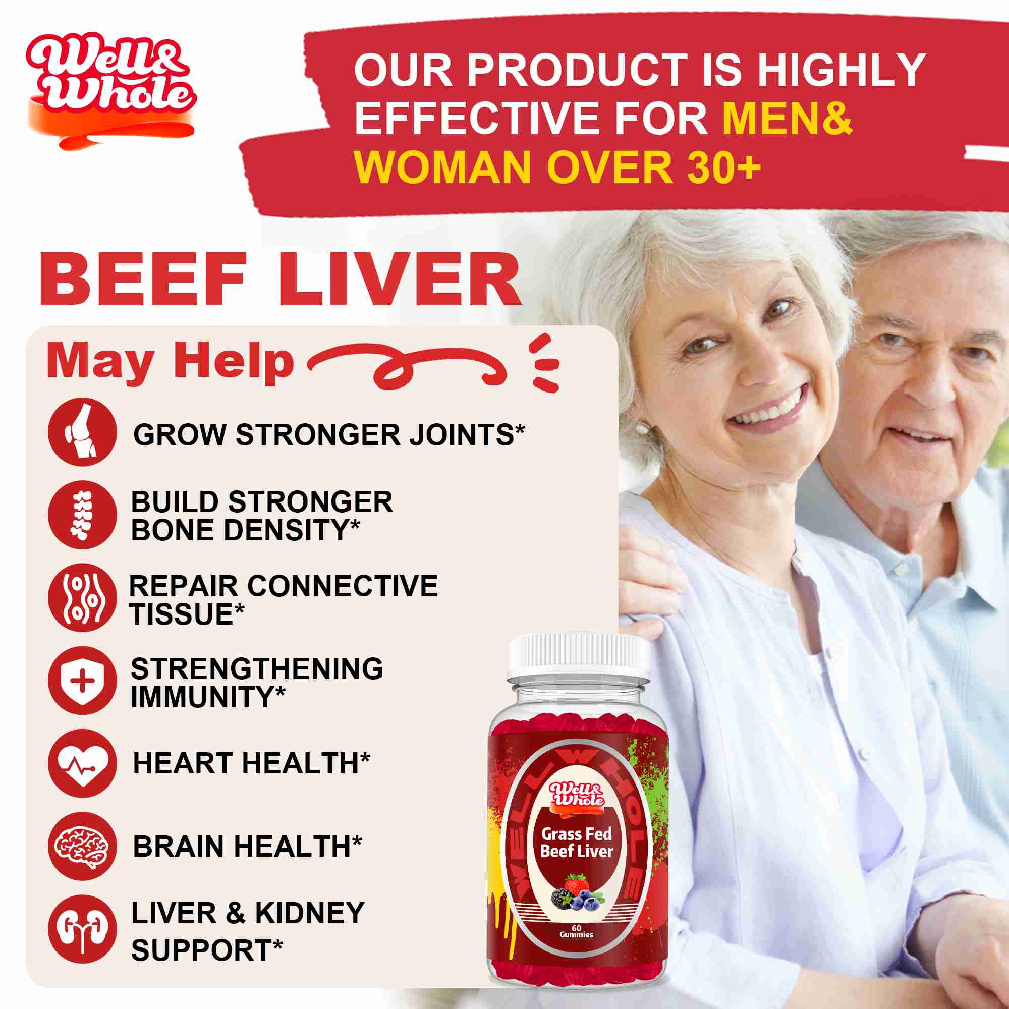 Well&Whole | beef organ supplement for women gummies
